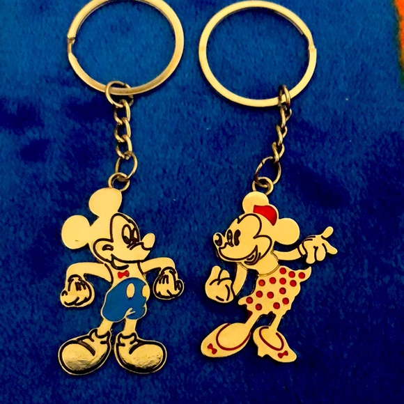 Accessories | Mickey And Minnie Mouse Metal Keychain Set | Poshmark